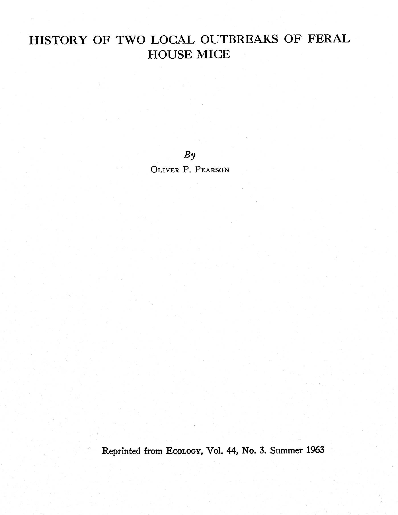 Collection of 36 offprints by legendary ecologist and Director of the ...