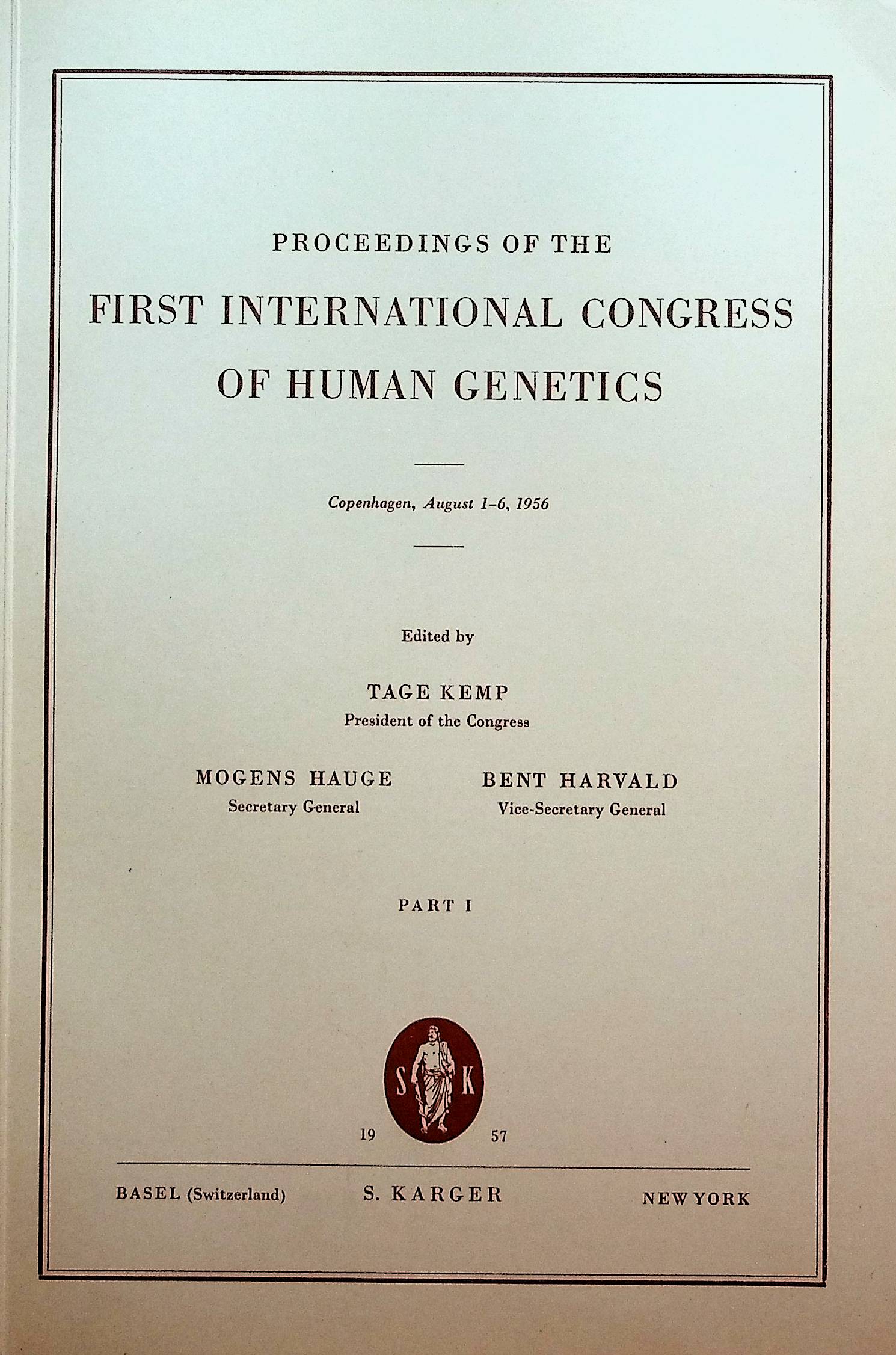 Proceedings of the First International Congress of Human Genetics ...