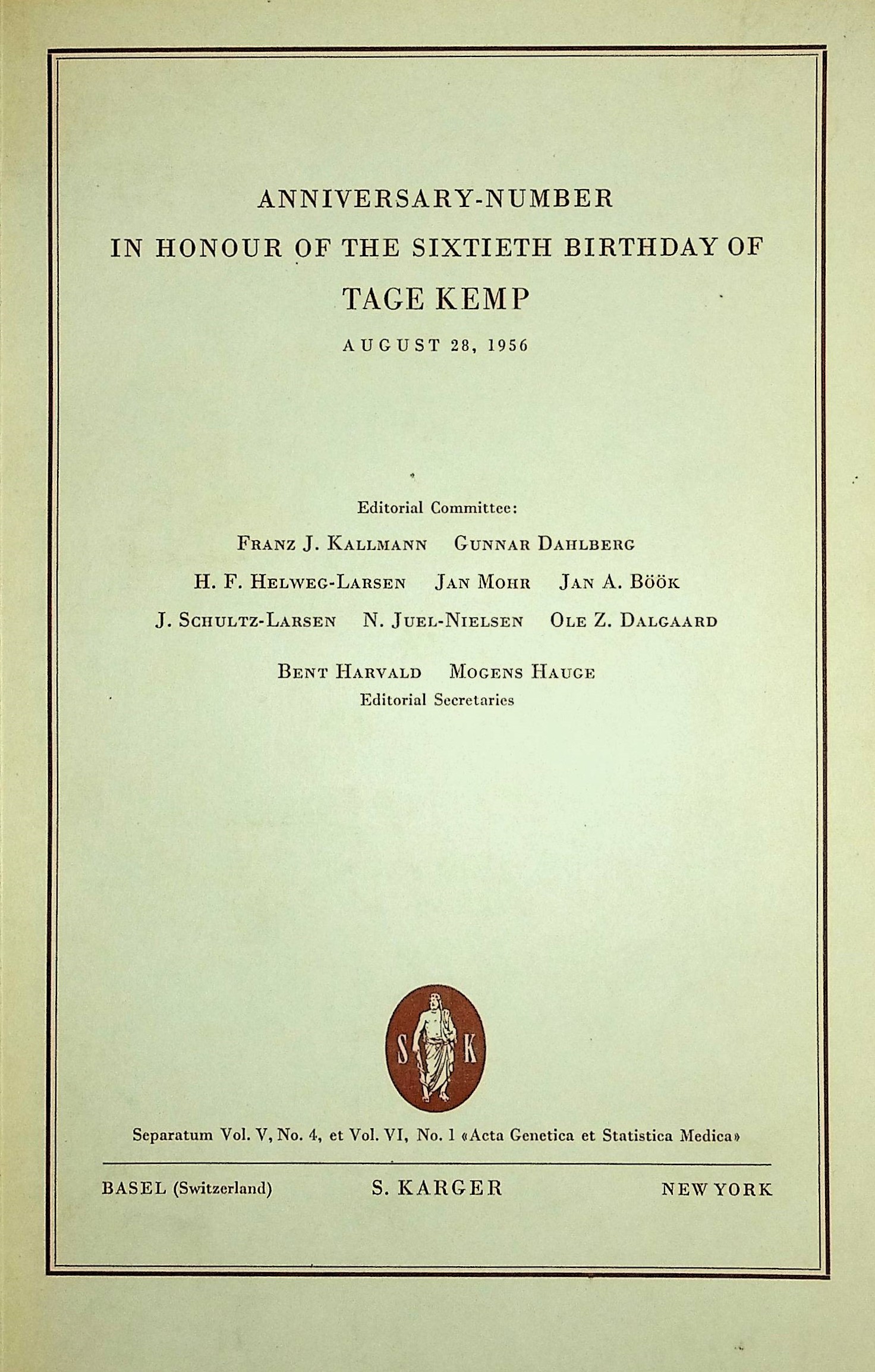 Proceedings of the First International Congress of Human Genetics ...