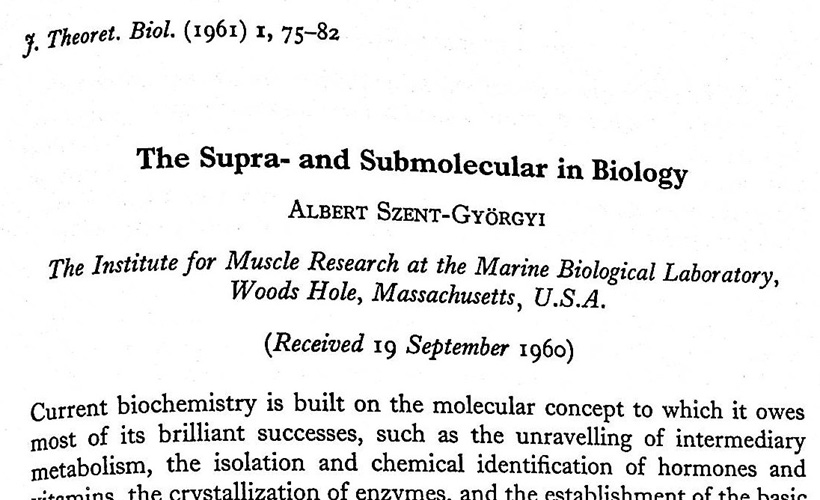 Journal of Theoretical Biology, Volume I, Number I
